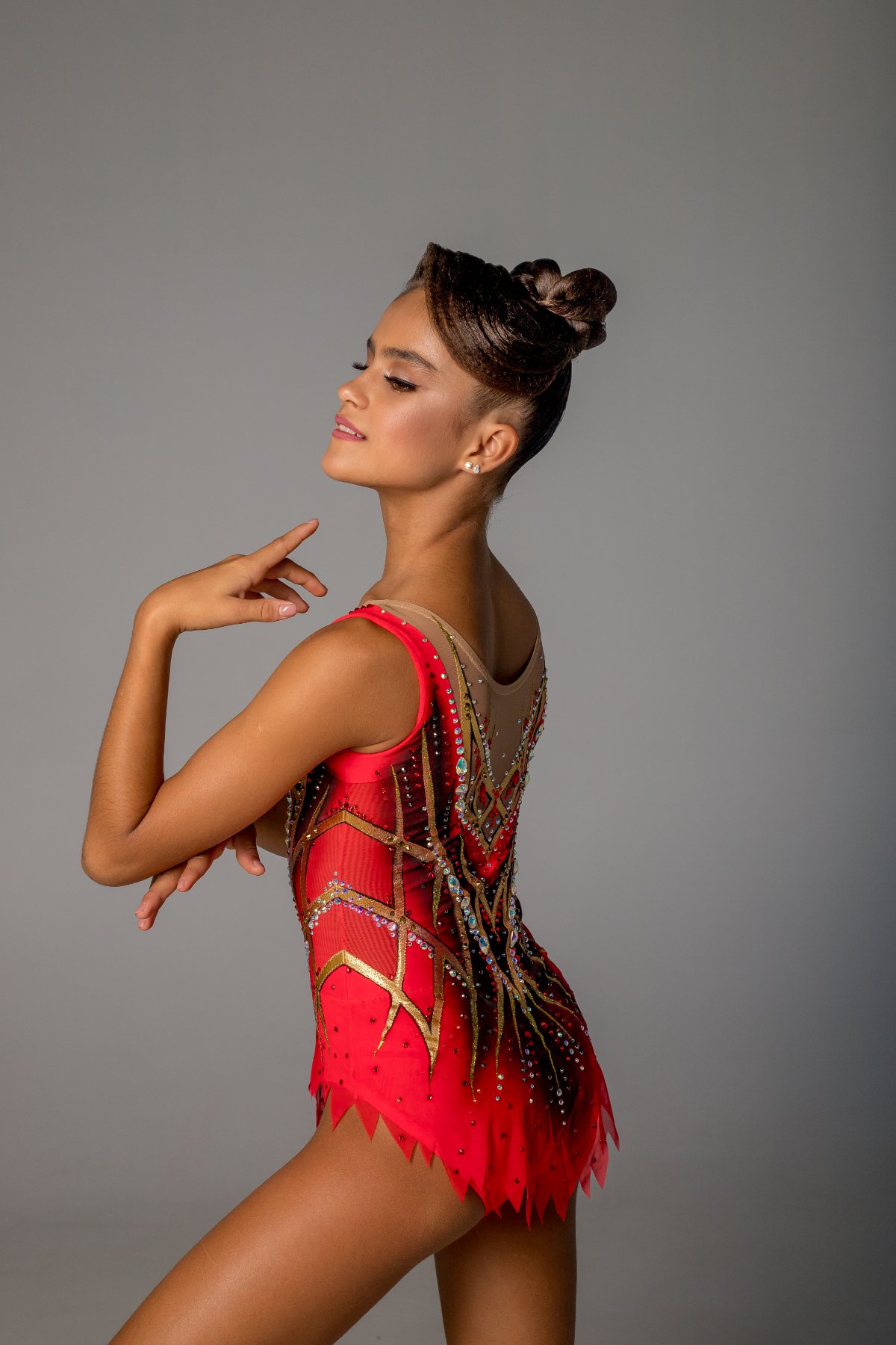 Купальник для художественной гимнастики Пещера золотой розы — купить в интернет магазине «Танцующие