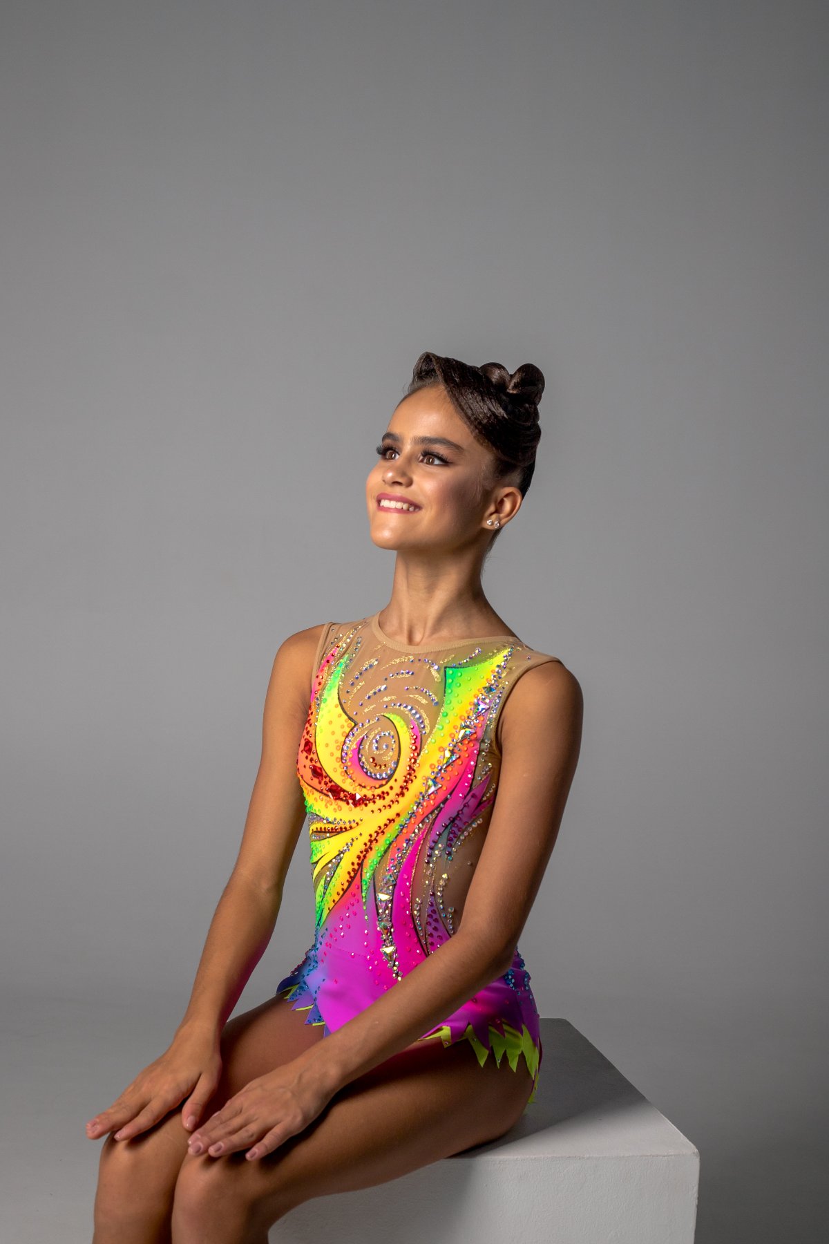 Купальник для художественной гимнастики Калейдоскоп красок — купить в